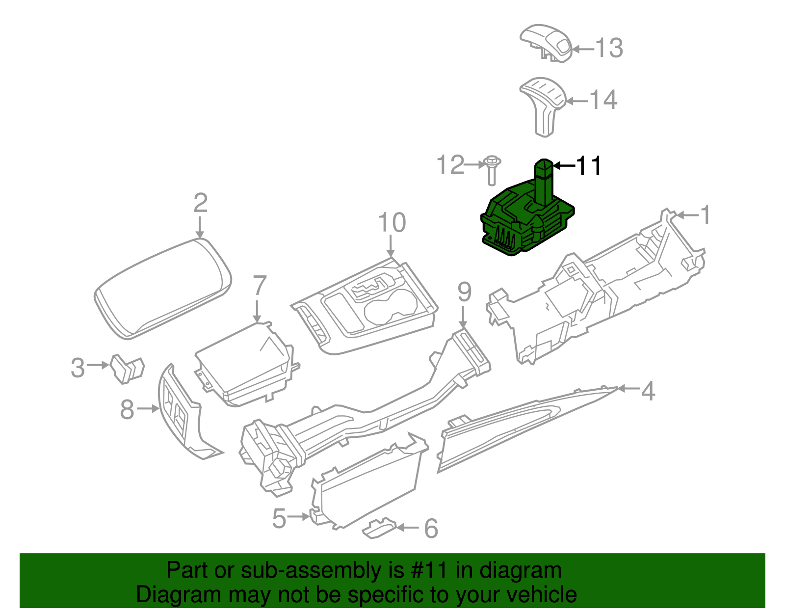 2014-2015 Jeep Grand Cherokee Shifter 68166105AE | Mopar Parts Canada