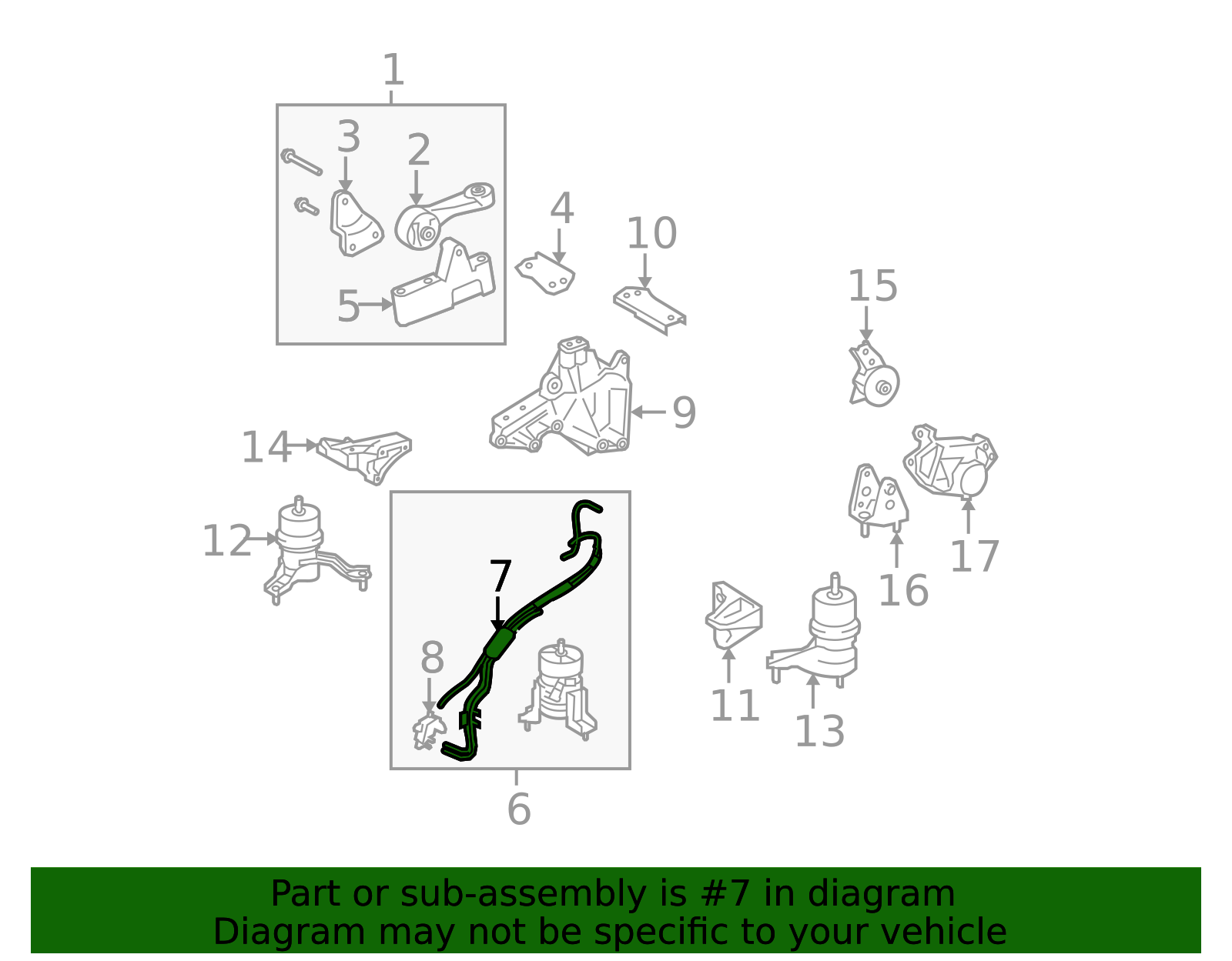 17308-0P060 - High-Quality Vacuum Line for 2008-2013 Toyota Highlander ...