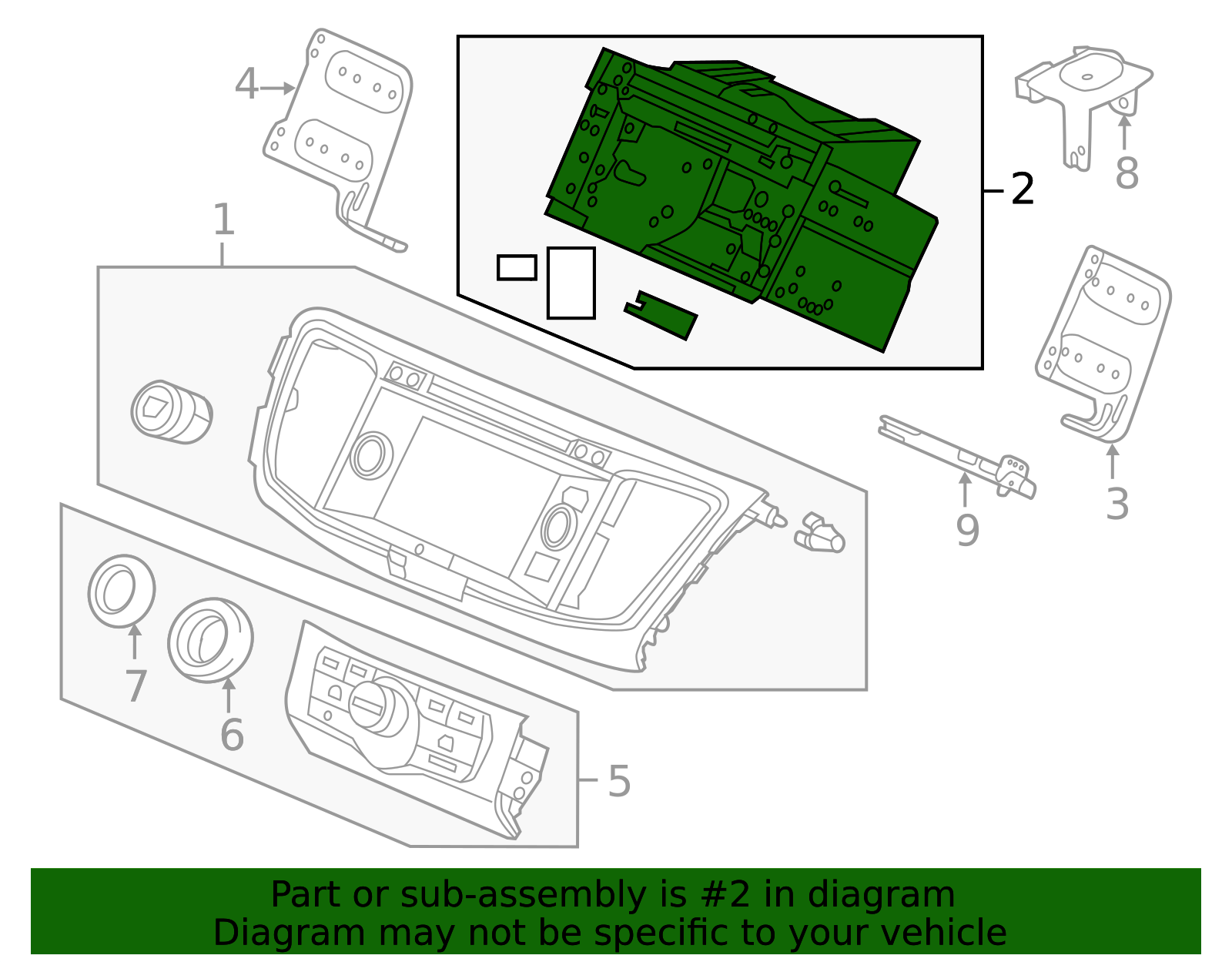 39171-T2F-A93 - 2016-2017 Honda Accord - Audio Unit Assembly Base ...
