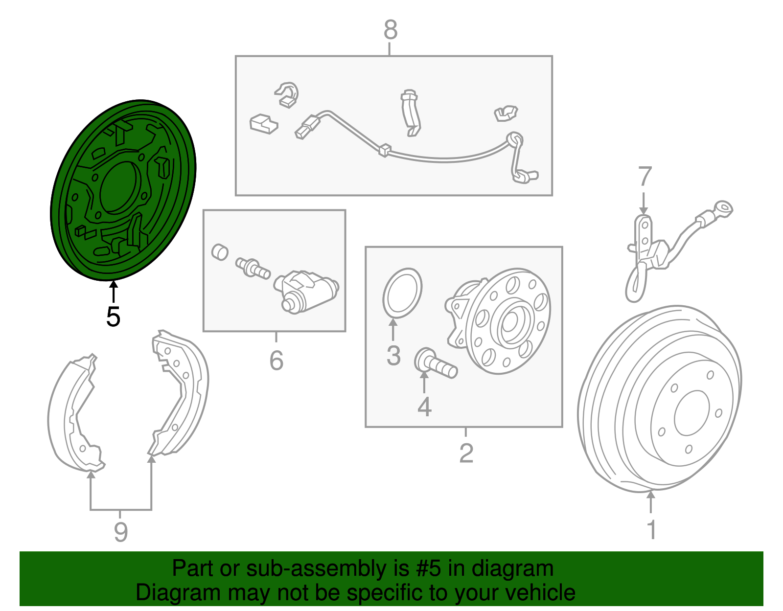 43110-SNA-A01 - Backing Plate 2006-2015 Honda Civic | Honda Parts Online