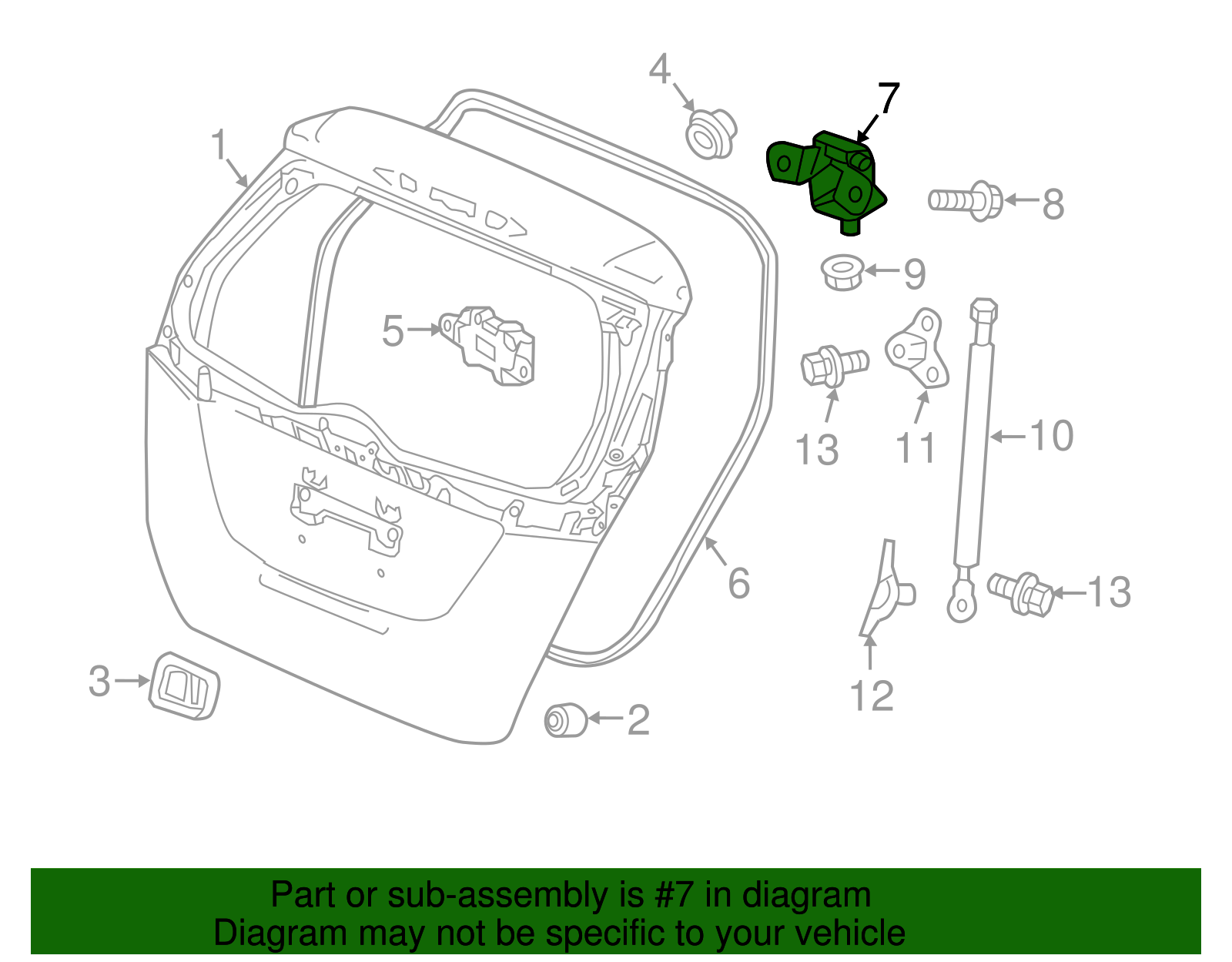 68210-T5A-H01ZZ - 2015-2017 Honda Fit - Hinge Tailgate | Genuine Honda ...