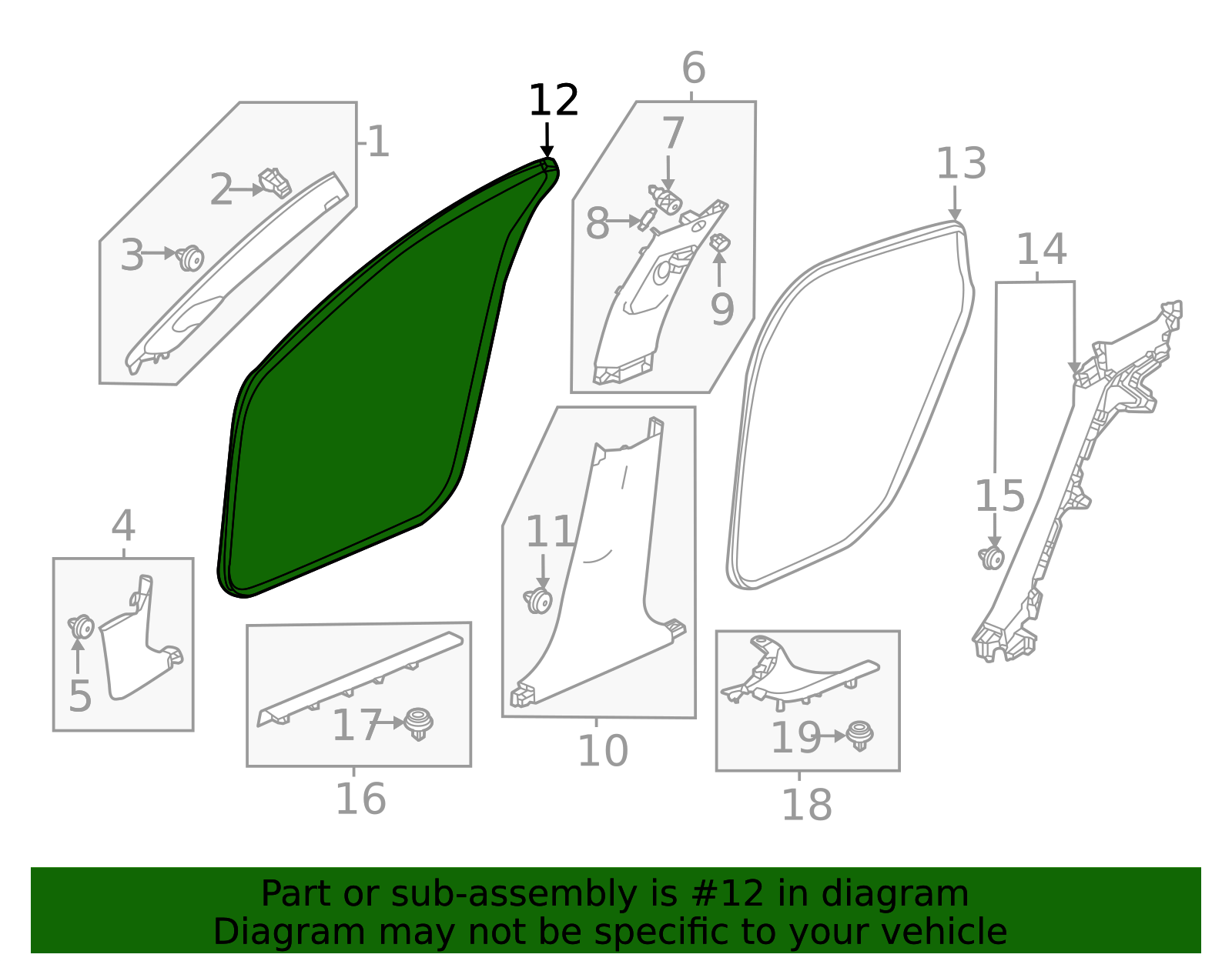 2022-2025 Honda Civic | Lock Pillar Trim | 84141-T43-A01ZA | Honda OEM ...