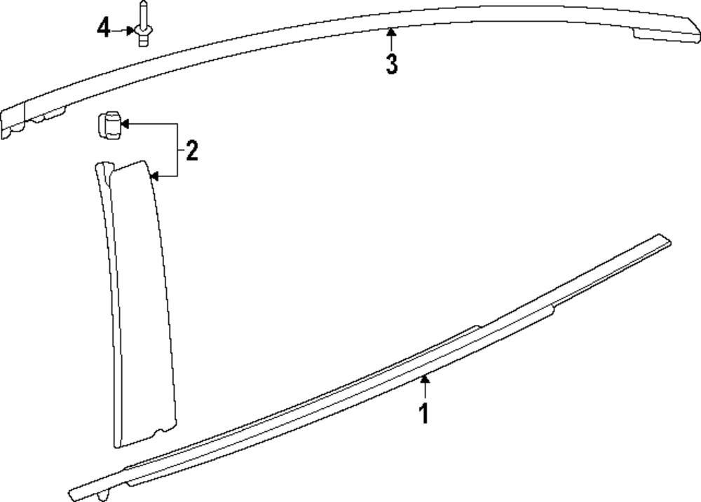 2023-2024 Toyota Frame Molding 75764-47020 | Toyota Parts Center
