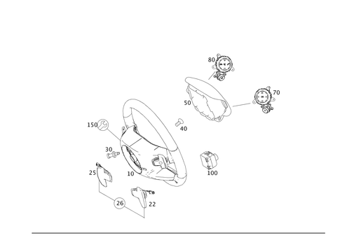 Steering Wheel and Steering Wheel Lock for 2008 Mercedes-Benz S550 ...