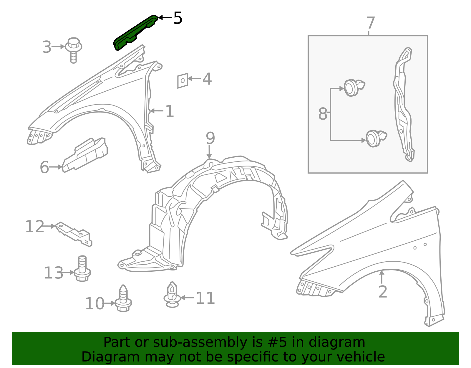 2012-2017 Toyota Prius V 2012-2017 Toyota Prius V - Fender Seal 53867 ...