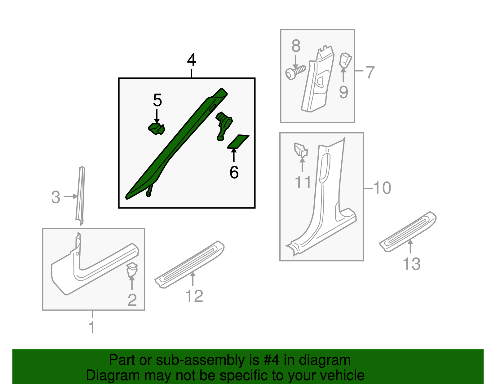 80A-867-233-G-1OJ - Windshield Pillar Trim 2018-2025 Audi | Audi OEM ...