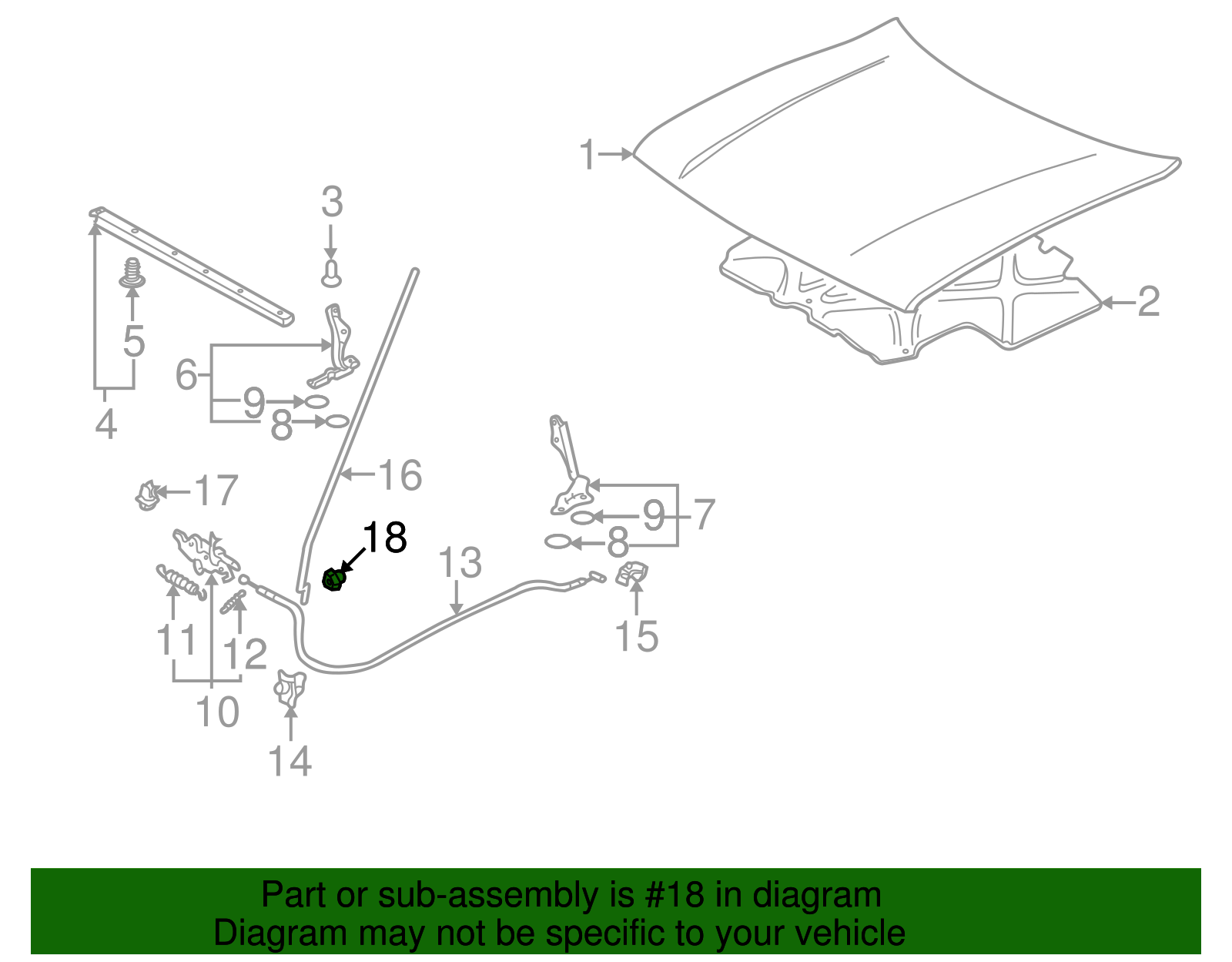 OEM 1995-2009 Toyota Support Rod Grommet Part # 90480-15028 | Modern ...