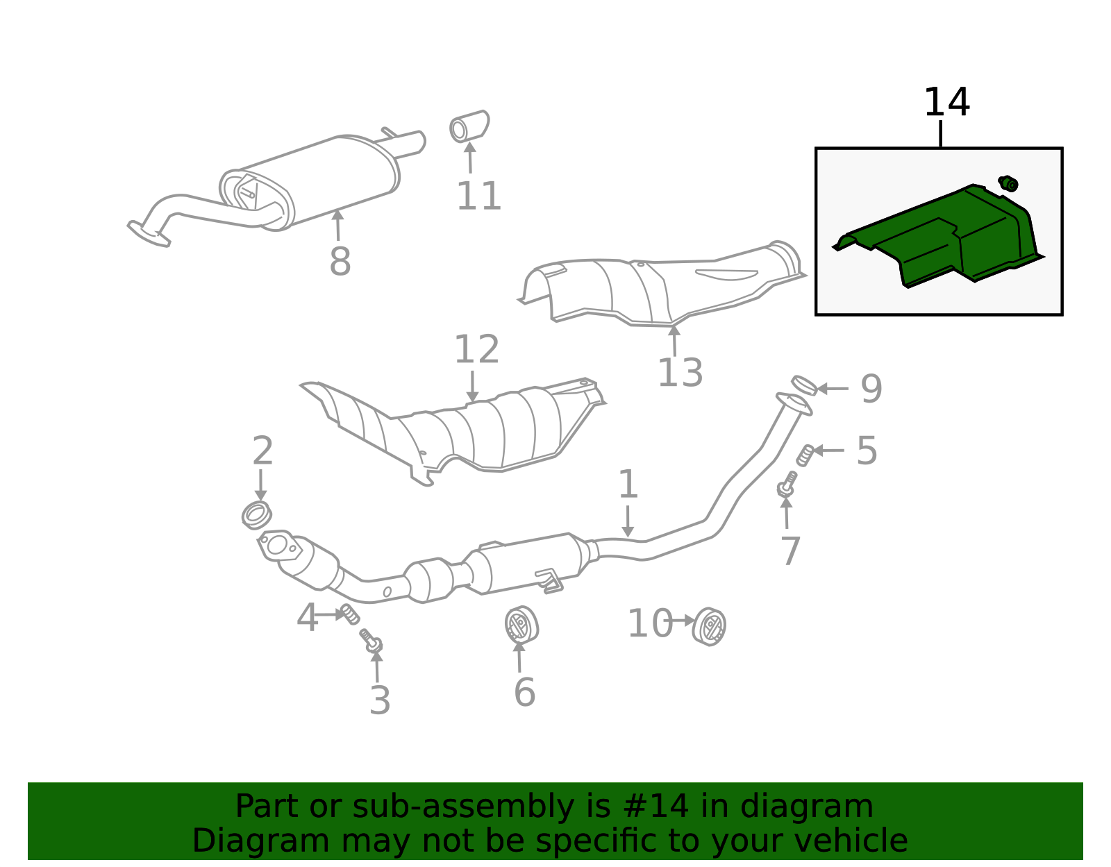 Genuine Official Toyota Muffler Shield part# 58327-12160 for 2003-2013 ...
