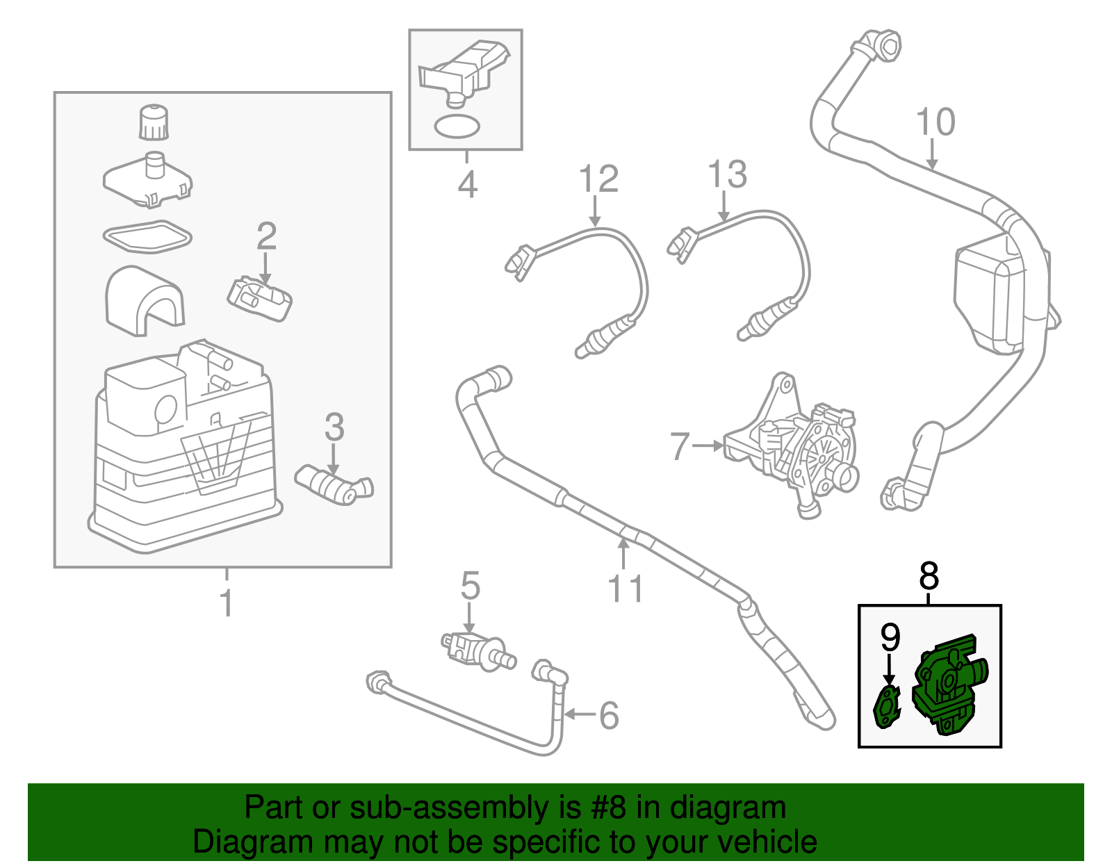 2013-2015 Chevrolet Secondary Air Injection Check Valve Kit with Valve ...