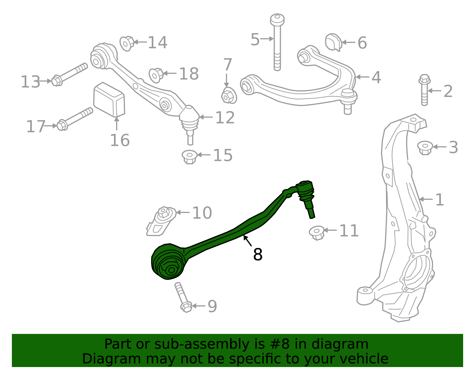 2019-2025 BMW Ft Lower Control Arm 31-10-8-866-773 | OEM Parts Online