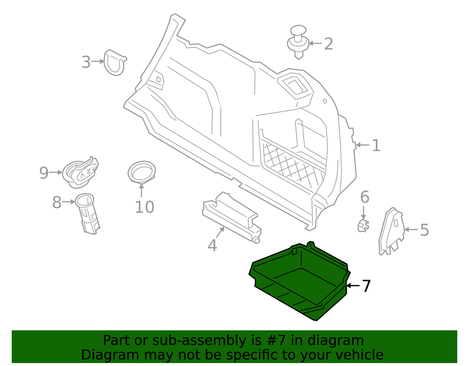 51477451292 - 2019-2025 BMW Storage Compartment (51-47-7-451-292) | BMW ...