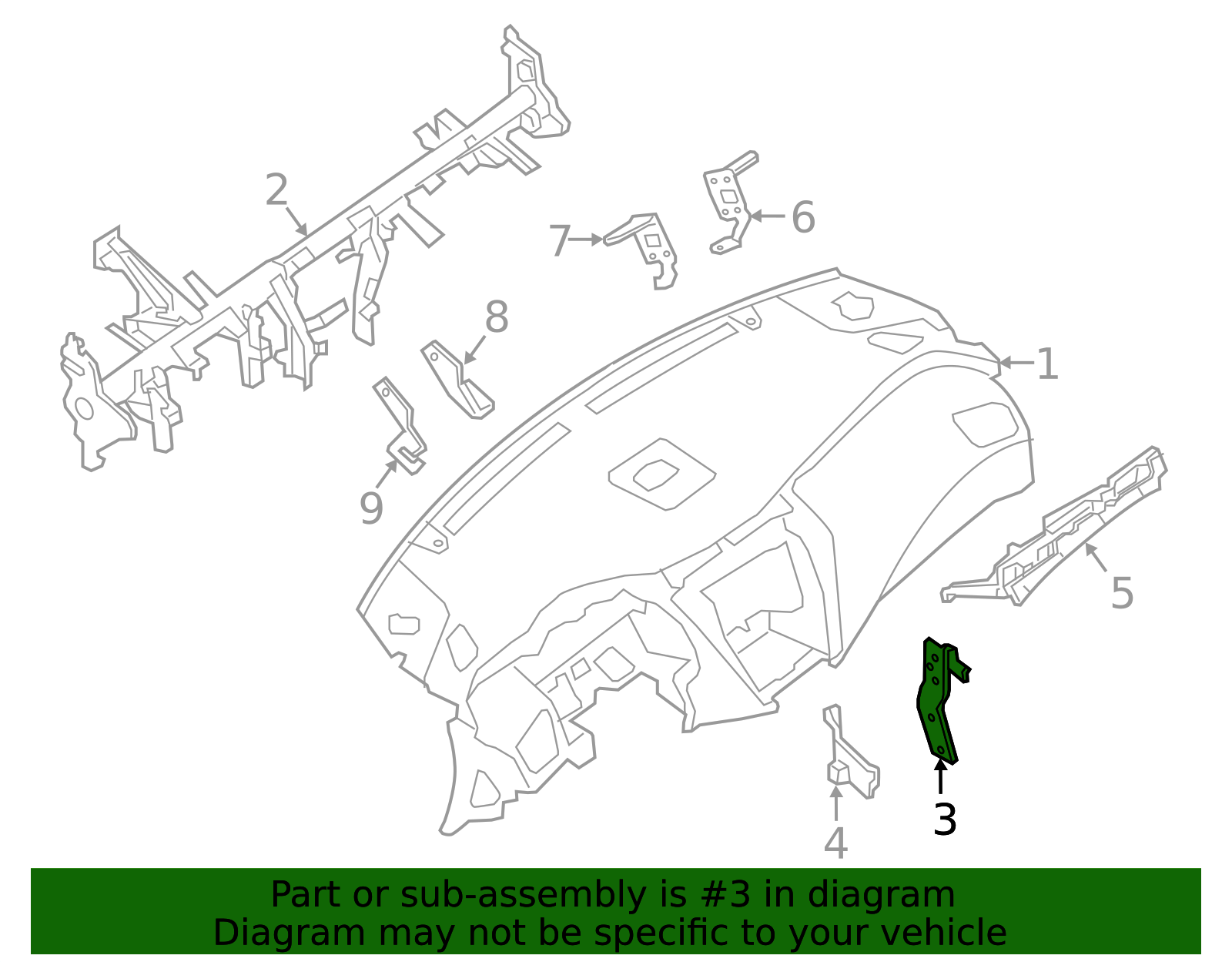 68170-5AA0A - High-Quality Instrument Panel Crossmember Bracket for ...