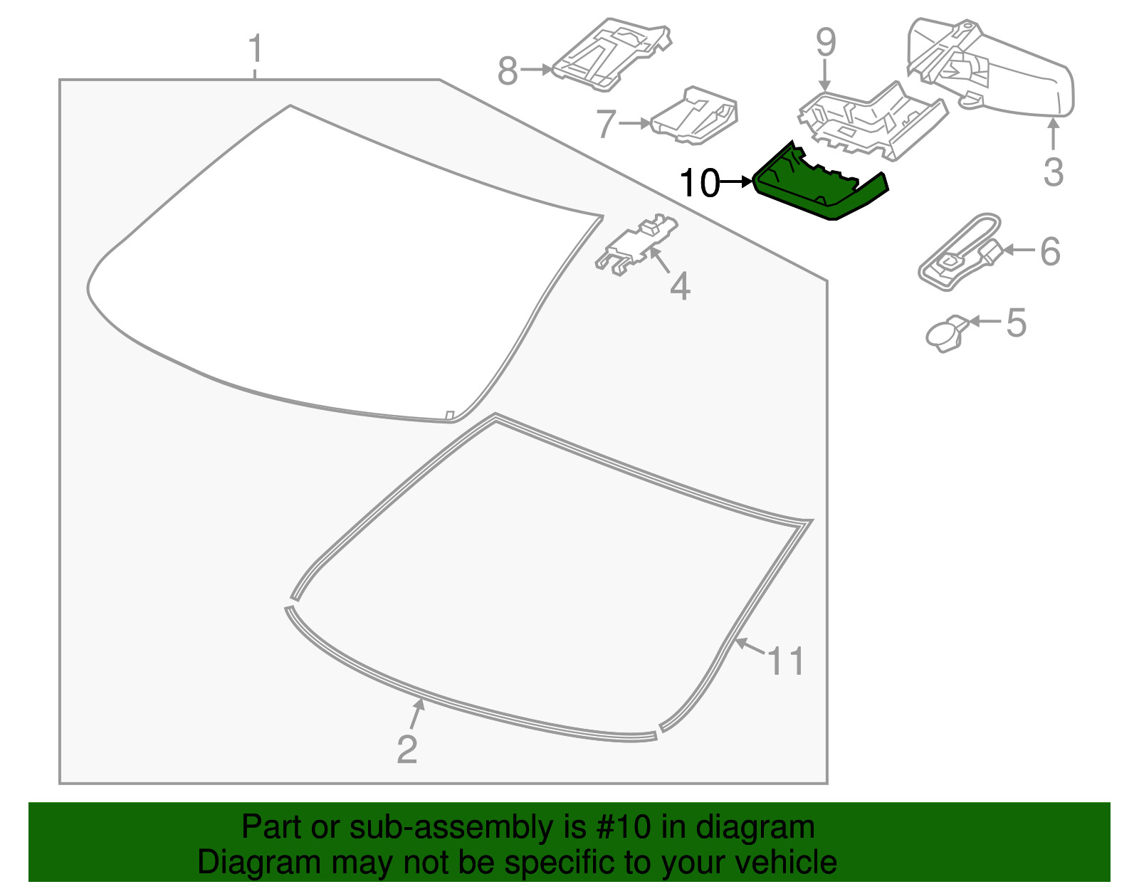 2014-2020 Chevrolet Impala Black Windshield Multifunction Sensor Mount ...
