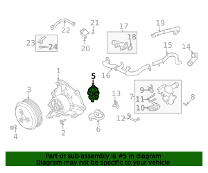 2023 Jaguar Engine Water Pump 122123458 | OEM Parts Online
