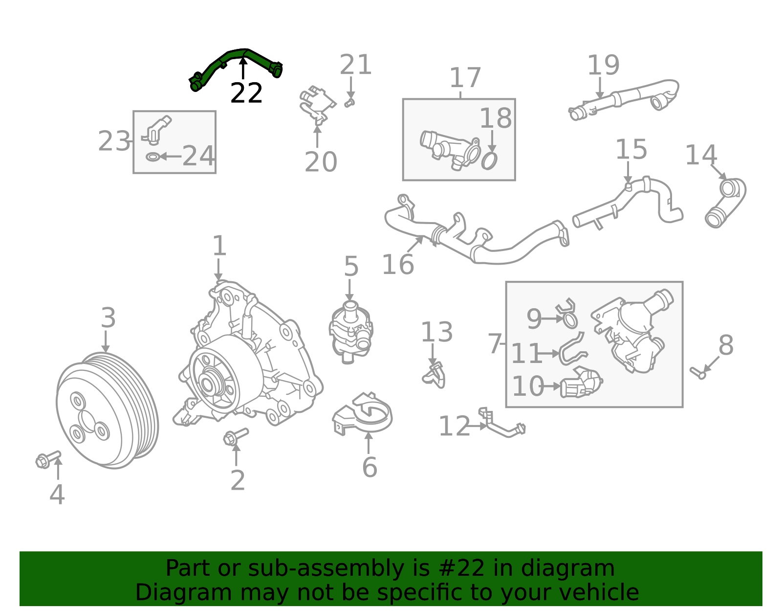 JDE39978 - High-Quality Engine Coolant Hose for 2018-2023 Jaguar ...