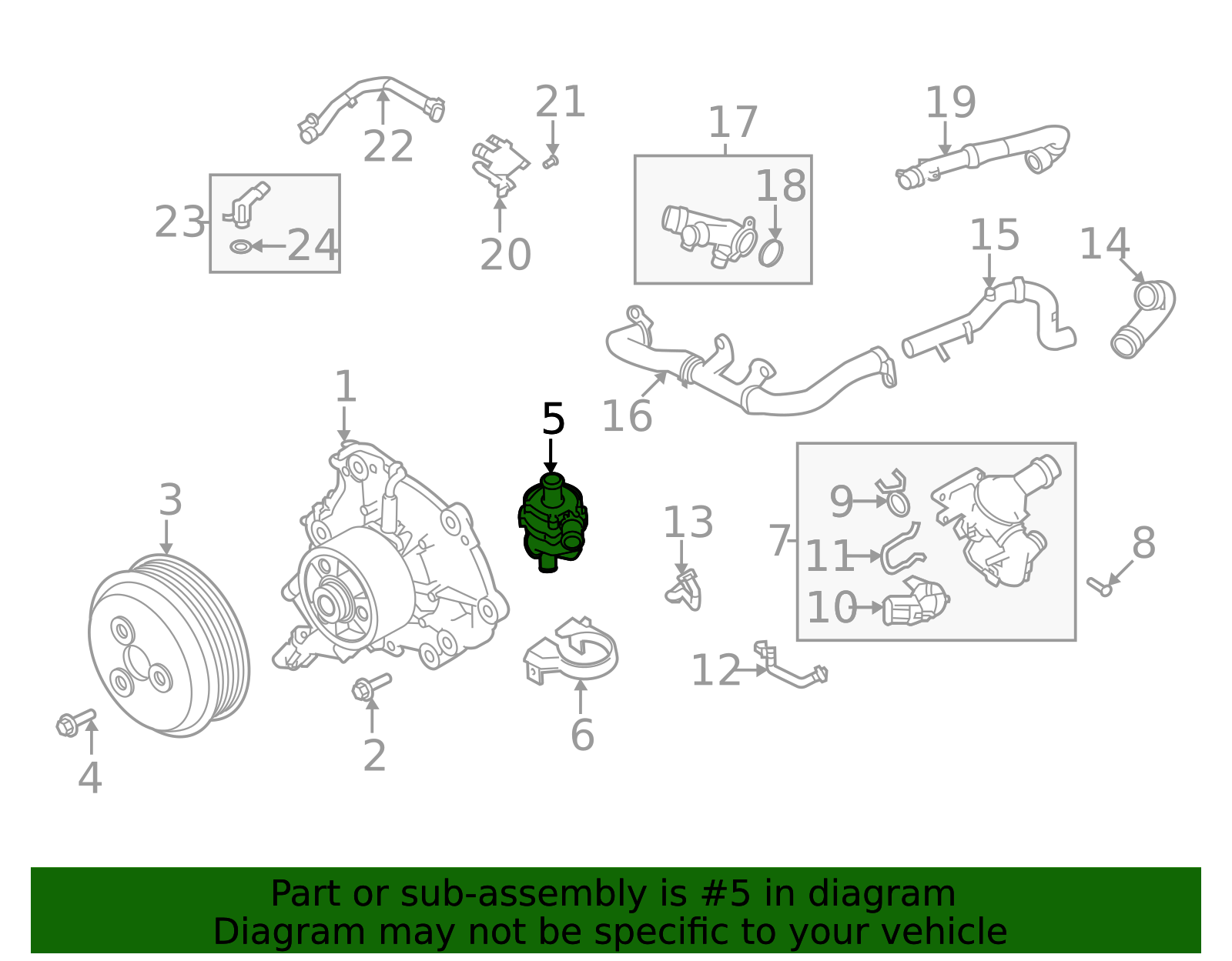 2022-2025 Jaguar Engine Auxiliary Water Pump J9C35759 | JaguarParts.com