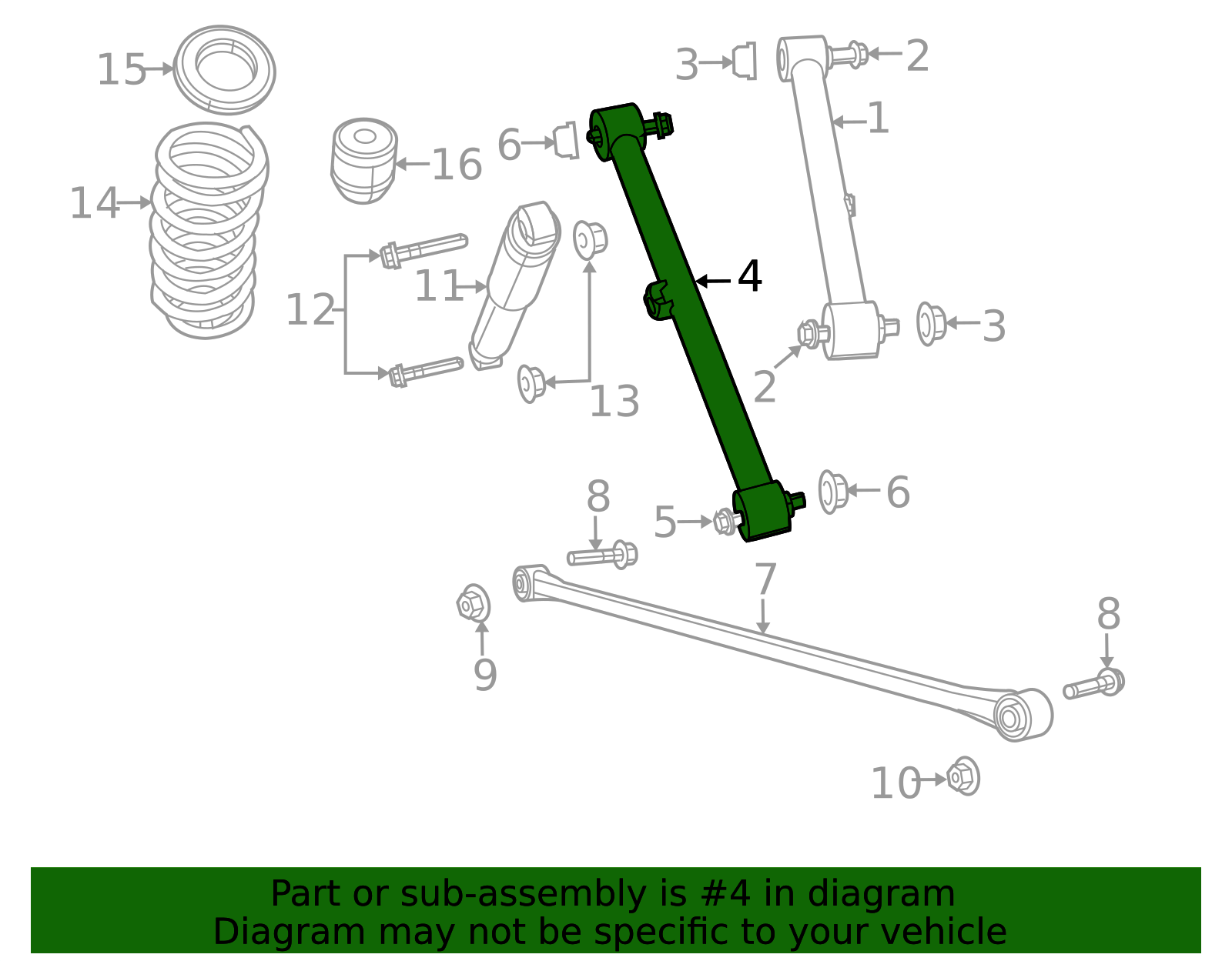 2009-2012 Mopar Lower Control Arm 52855801AH | Mopar Parts Canada
