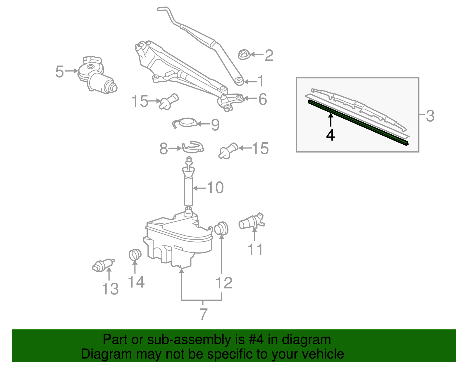 85214-30390 - Blade Assembly Refill 2006-2012 Lexus | Longo Lexus Parts