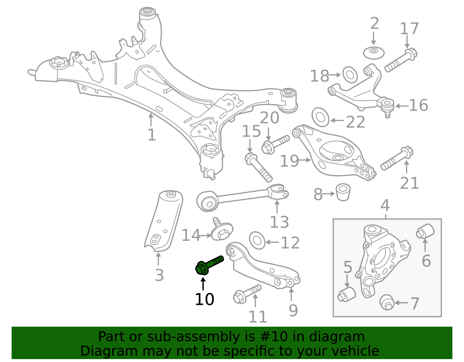 55226-JA00B - Lateral Arm Bolt 2011-2018 Nissan | Official Nissan Parts ...