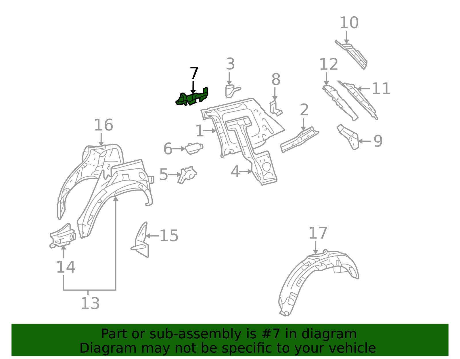 61719-0E030 - High-Quality Roof Side Rail Bracket for 2010-2013 Toyota ...