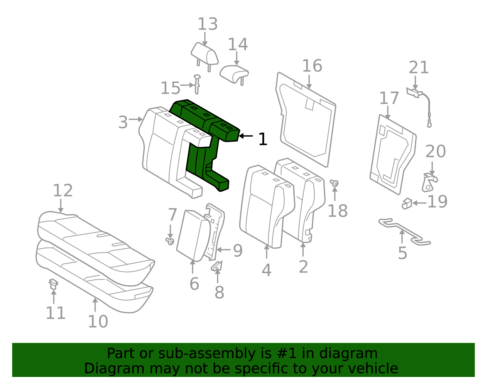 2009-2010 Toyota Corolla Seat Back Pad 71651-02340 | MotorMotor