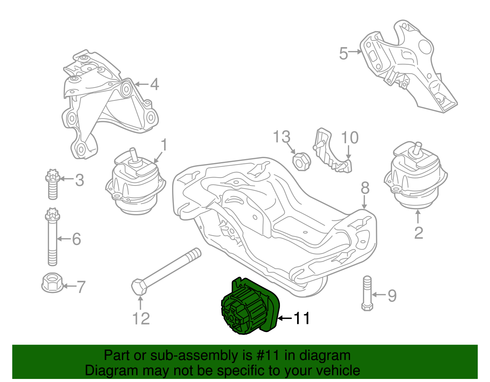 22316864675 - 2007-2019 BMW Trans Mount (22-31-6-864-675) | BMW of ...