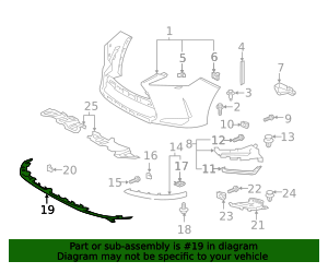 2020-2022 Lexus | Front Spoiler | 52411-48060 | Express Lexus Parts