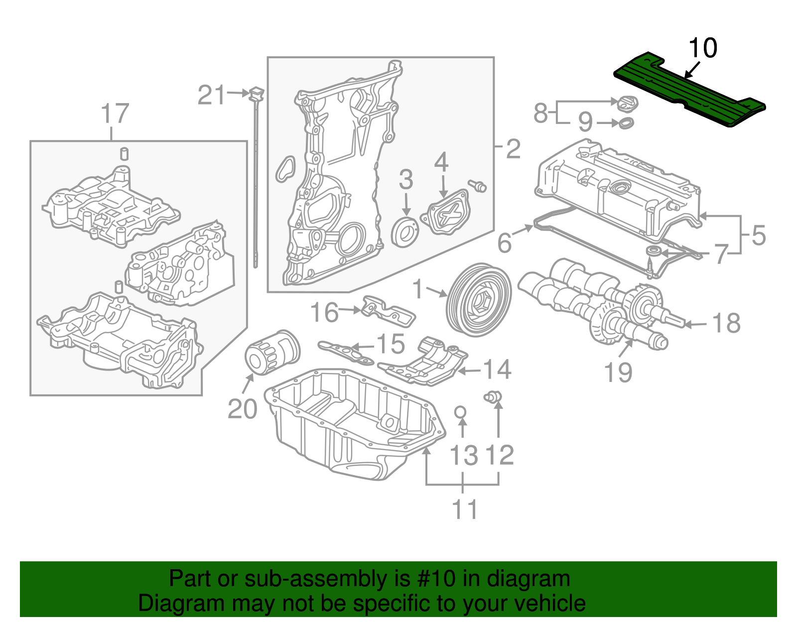 12500-PNC-020 - 2002-2011 Honda - Cover Plug Hole Coil | All Discount ...