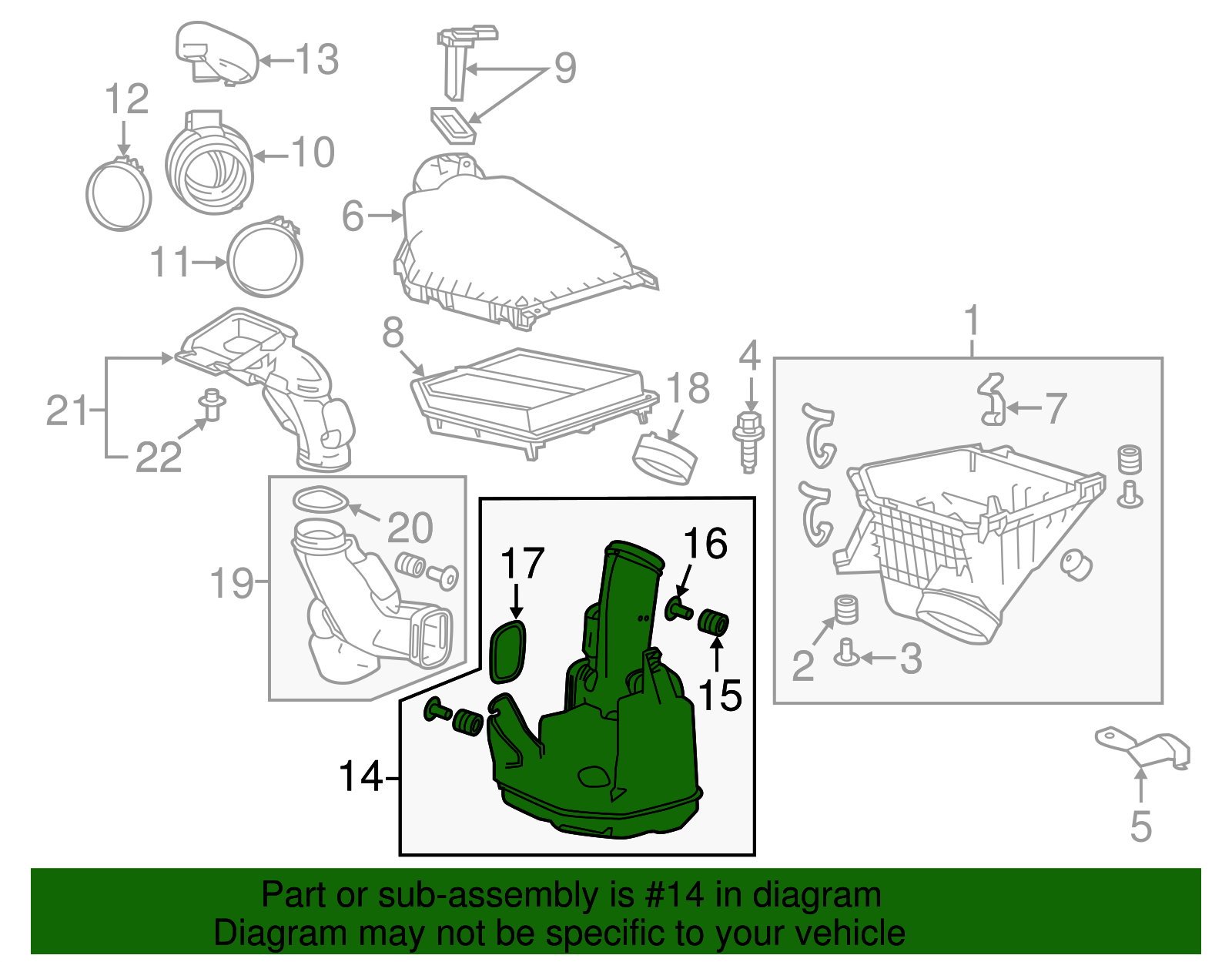 2013-2017 Honda Accord Lower Resonator 17230-5A2-A00 | OEM Parts Online