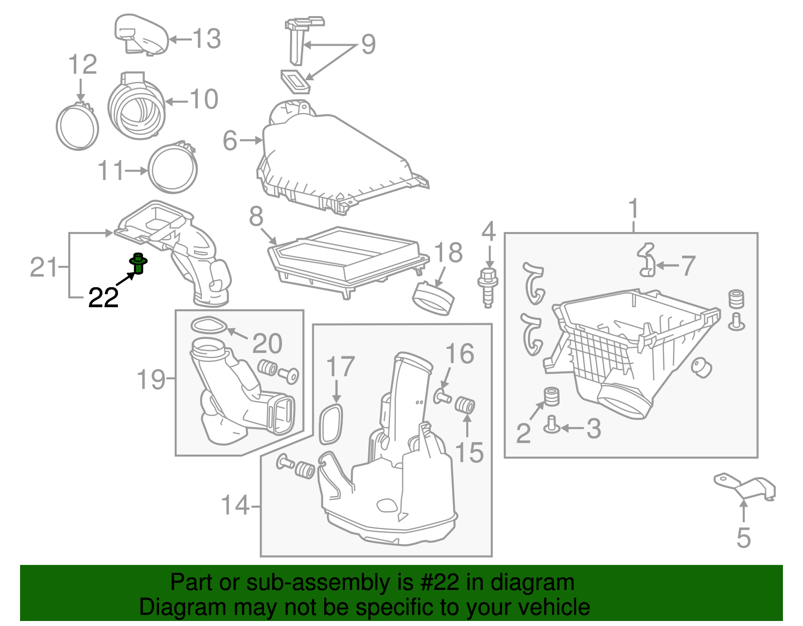 90601-5A2-A01 - 2013-2017 Honda Accord - Clip Air In Cover | Genuine ...