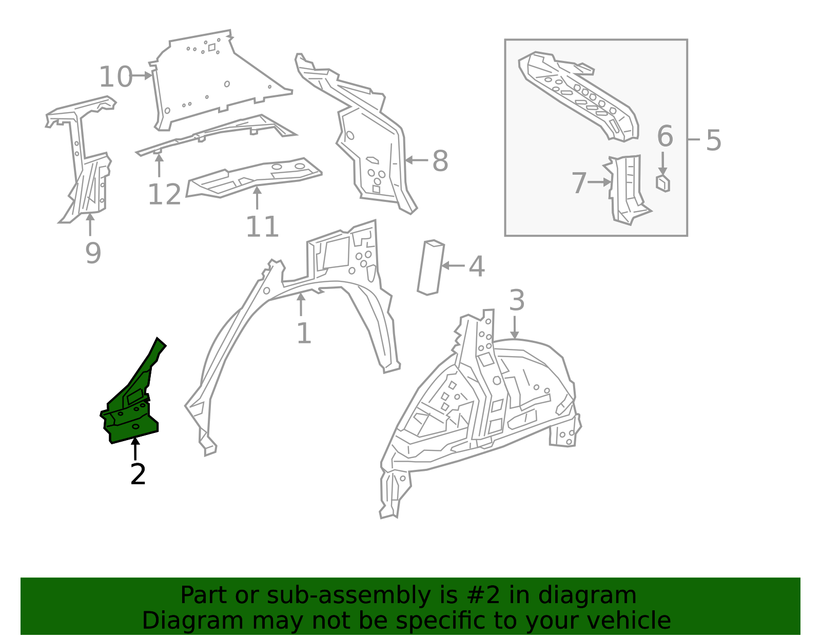 2019-2025 Toyota Front Extension 61073-0R010 | Toyota Parts Center