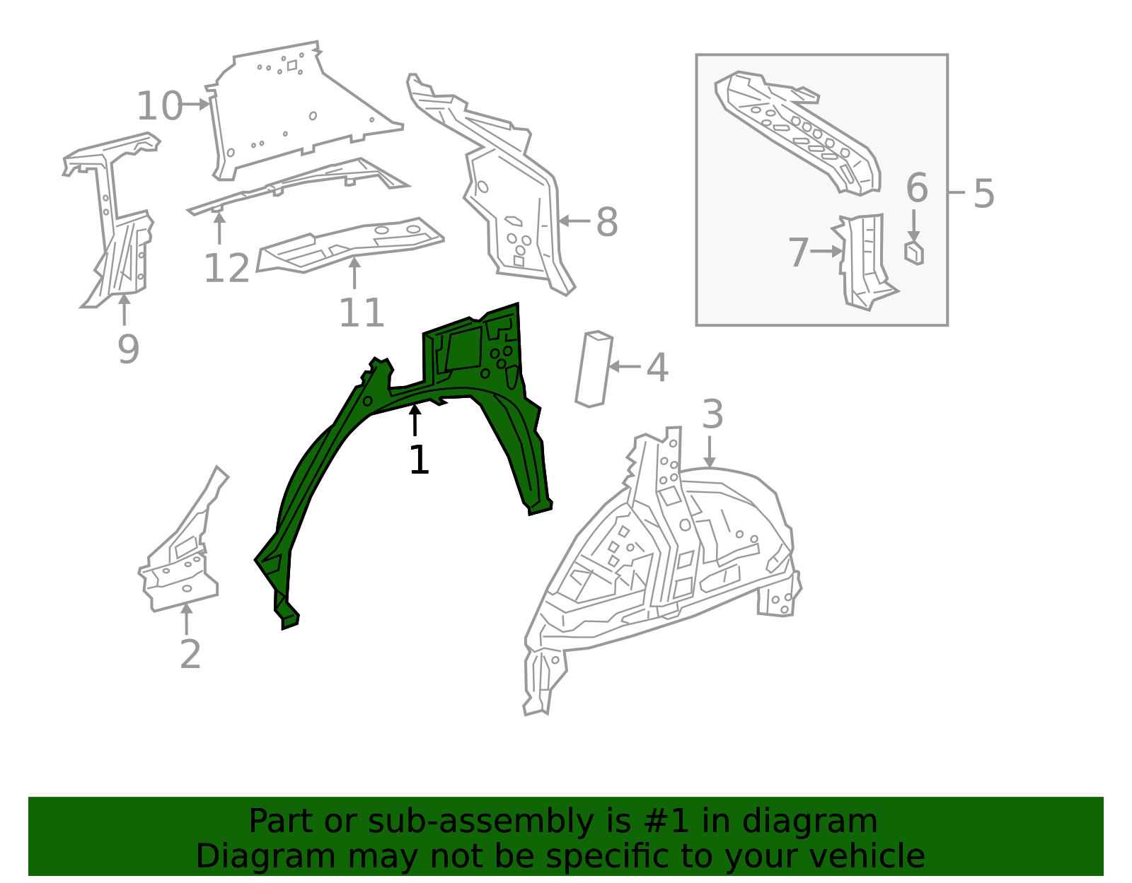 61632-0R070 - 2019-2024 Toyota - Outer Wheelhouse | Discount Parts Monster