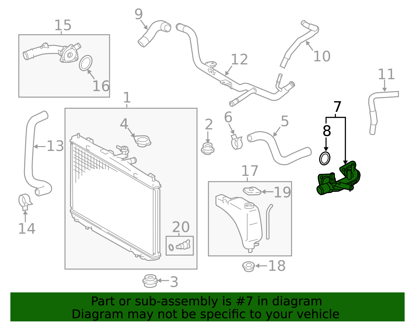 2017-2022 Toyota Water Outlet 16331-31220 | OEM Parts Online
