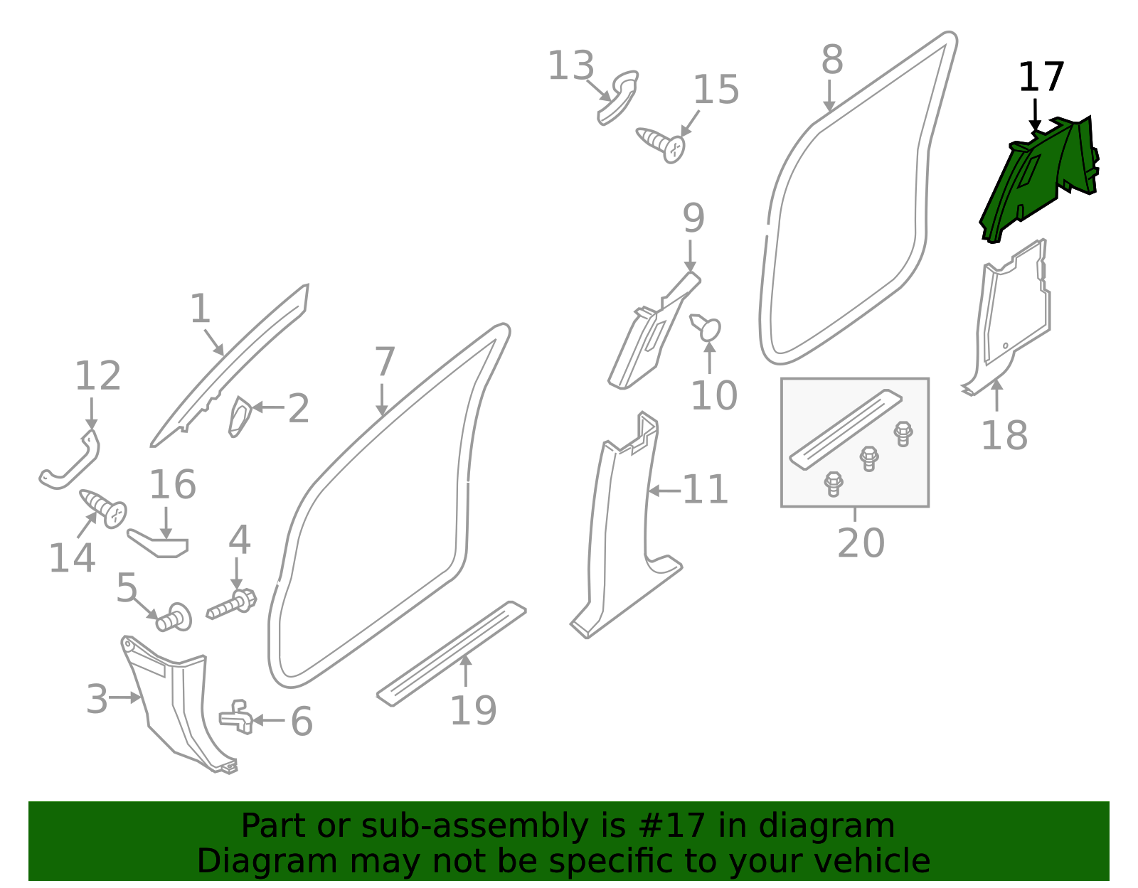76913-EZ28A - Lock Pillar Trim 2016-2021 Nissan | Sullivan Brothers Nissan