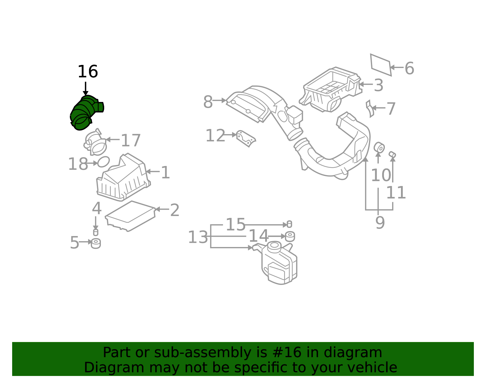 2006-2008 Hyundai Sonata Intake Duct 28138-3K010 | MotorMotor