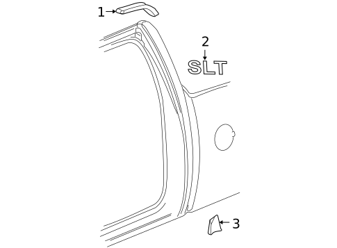 Exterior Trim - Cab for 2008 Chevrolet Silverado 1500 | TascaParts.com