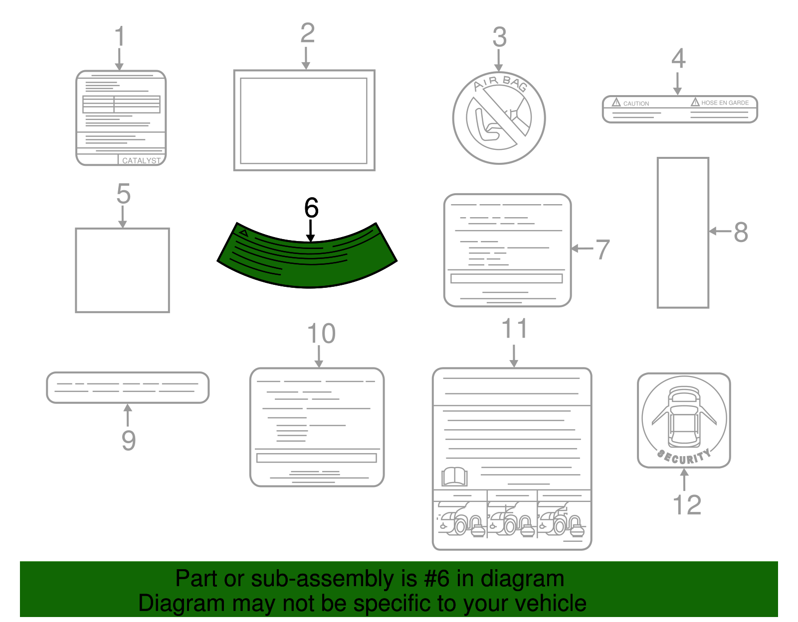 2007-2016 Nissan Spare Tire Label 40353-70F05 | Sullivan Brothers Nissan