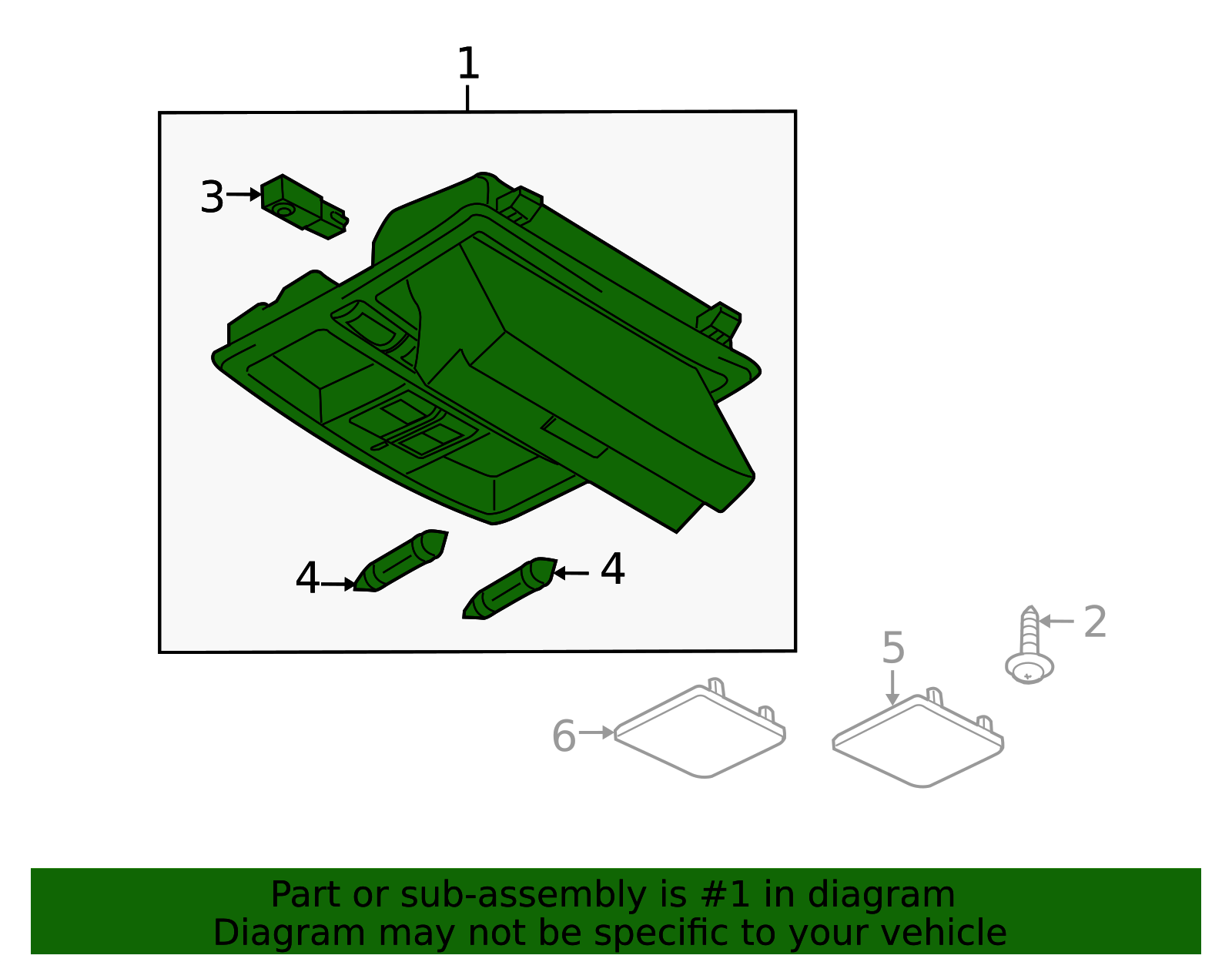 Mazda Overhead Console - Cabin Storage and Light Housing - Part #TD75 ...