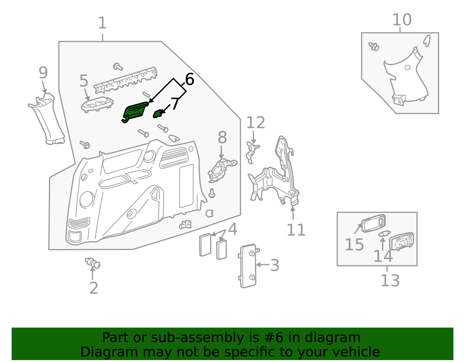 Genuine Toyota Lid part# 62606-AE010-E0 for 2004-2010 Toyota Sienna ...