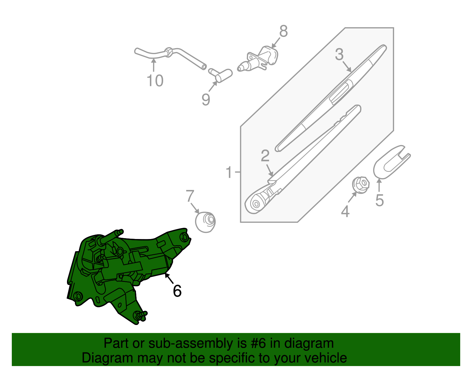 2009-2014 Nissan Murano Wiper Motor Assembly 28710-1AA0A | Nissan Parts ...