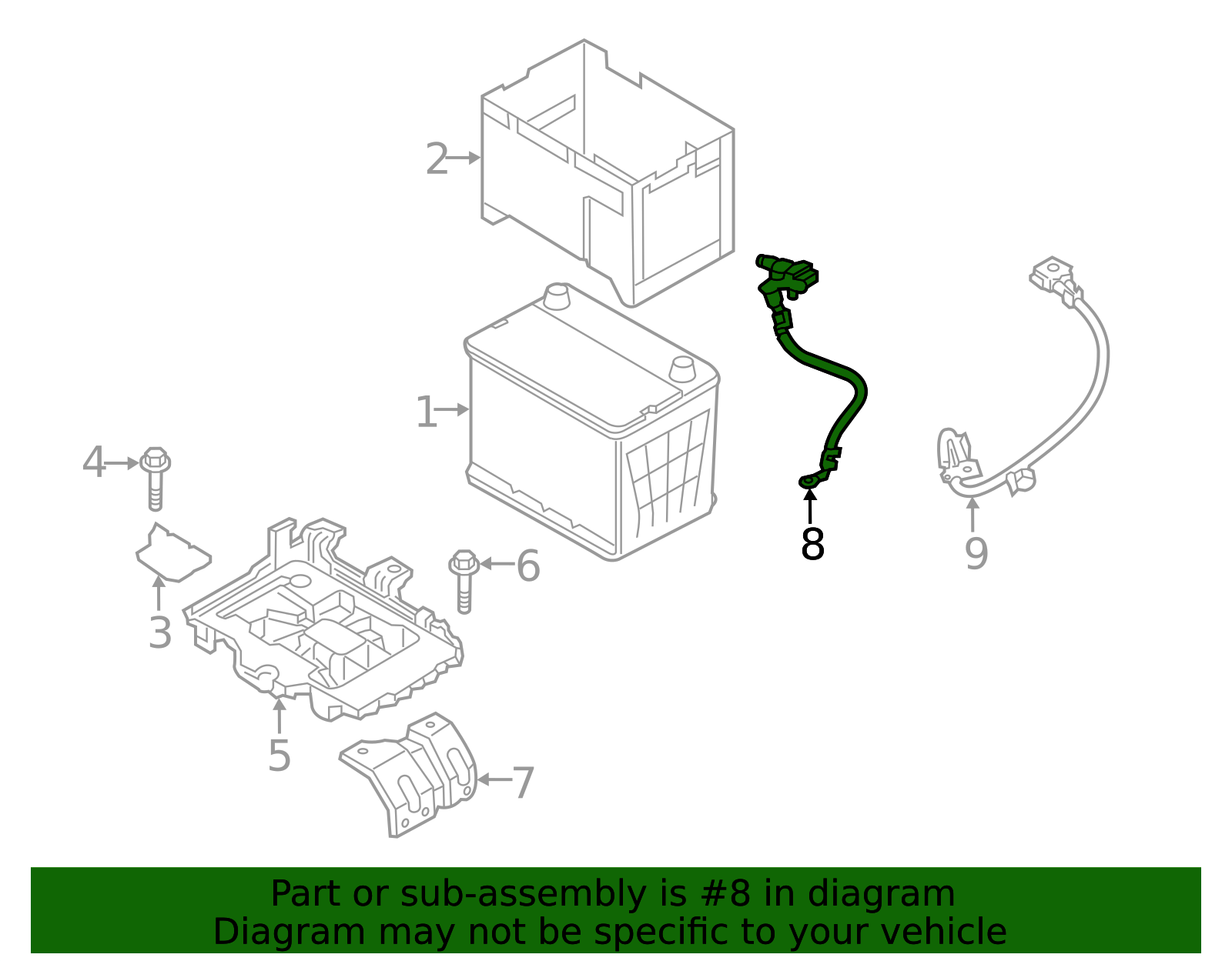 37180-3R100 - Positive Cable 2014-2016 Kia Cadenza | Kia.Parts Store