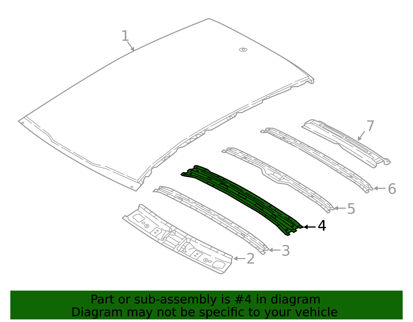 2017-2022 Kia Roof Bow 67141-G5000 | QuirkParts