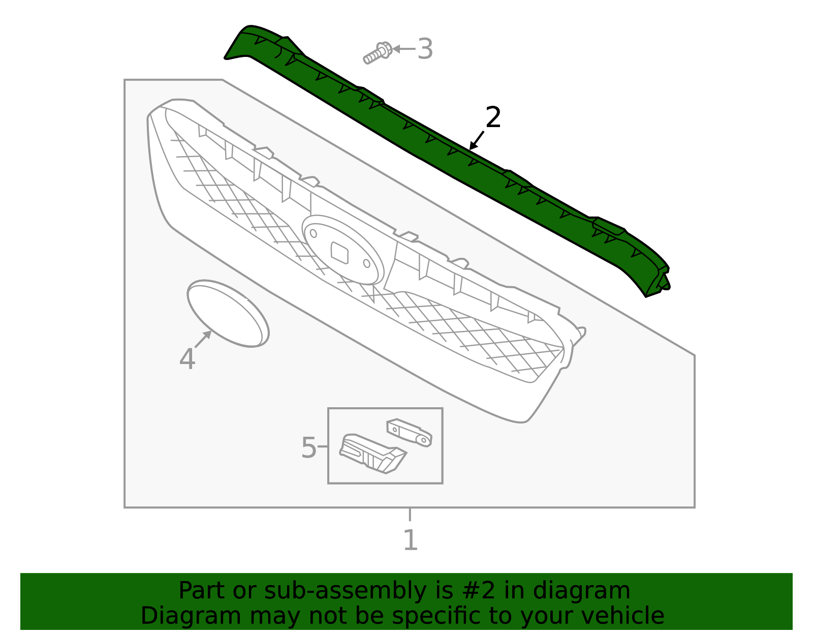 2015-2017 Subaru Grille Assembly Spacer 91176VA000 | Subaru Parts Guys