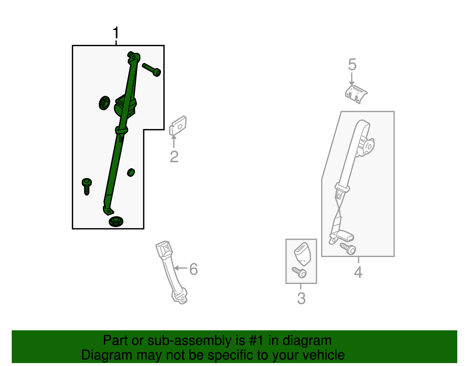 2009-2019 Ford Flex Lap & Shoulder Belt DA8Z-74611B68-AA | Varsity Ford