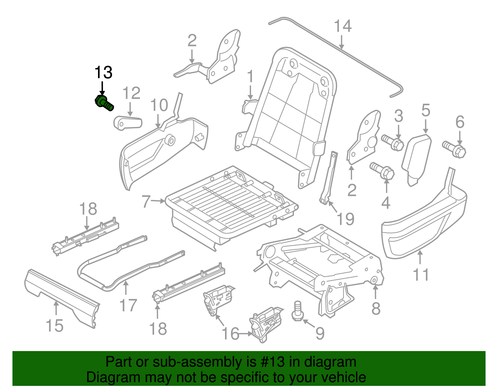 2009-2014 Volkswagen Routan Release Handle Screw WHT-004-614 | VW ...