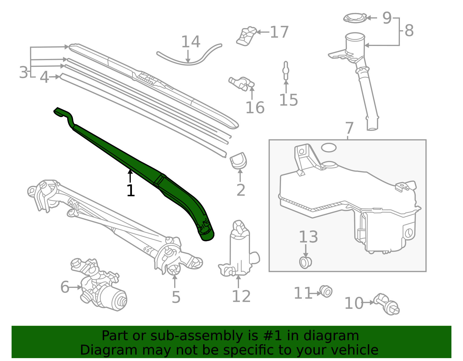 Genuine Official Toyota Wiper Arm part# 85211-08040 for 2021-2025 ...