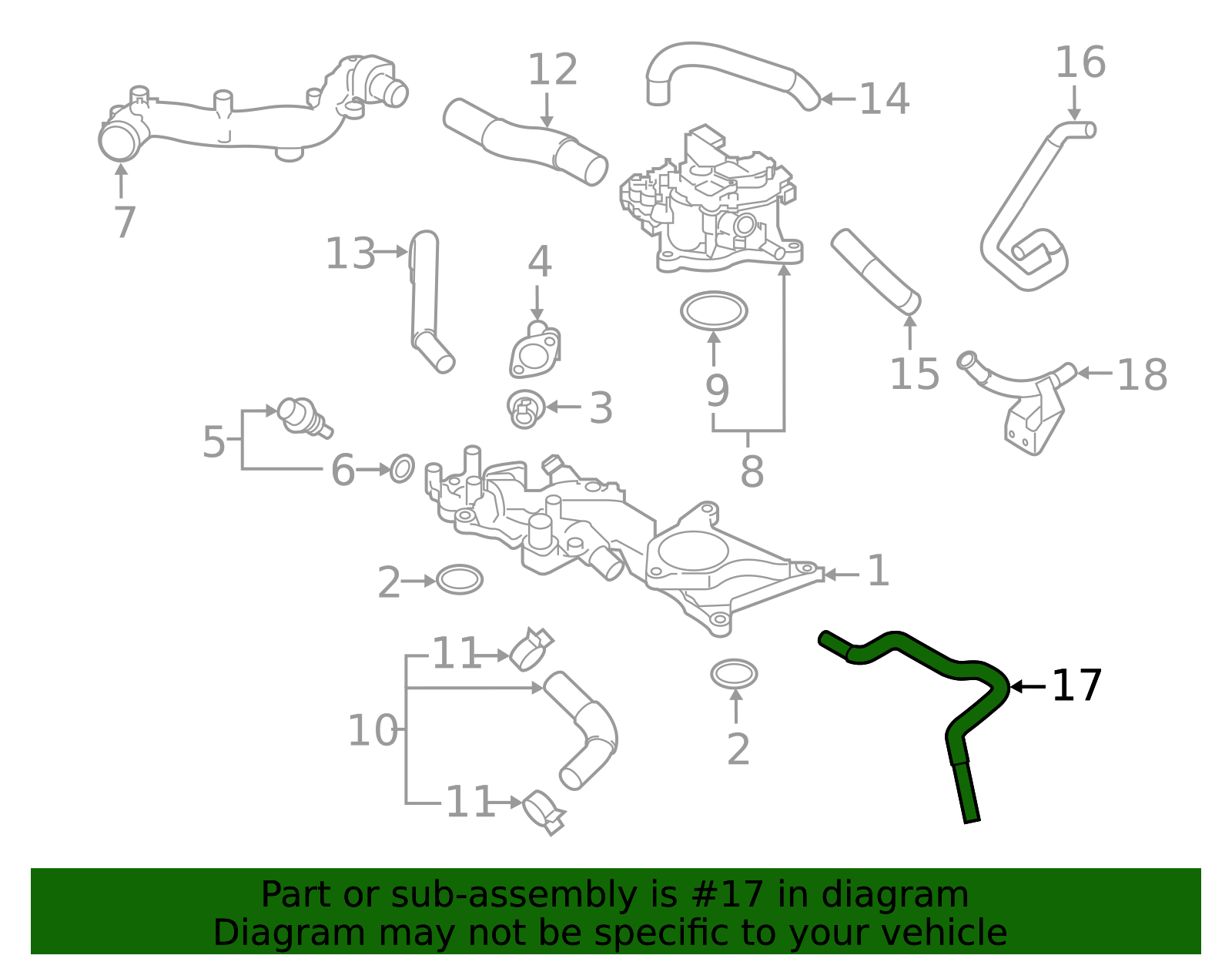 21204AB440 - 2019-2024 Subaru - Heater Hose | Subaru Parts HQ