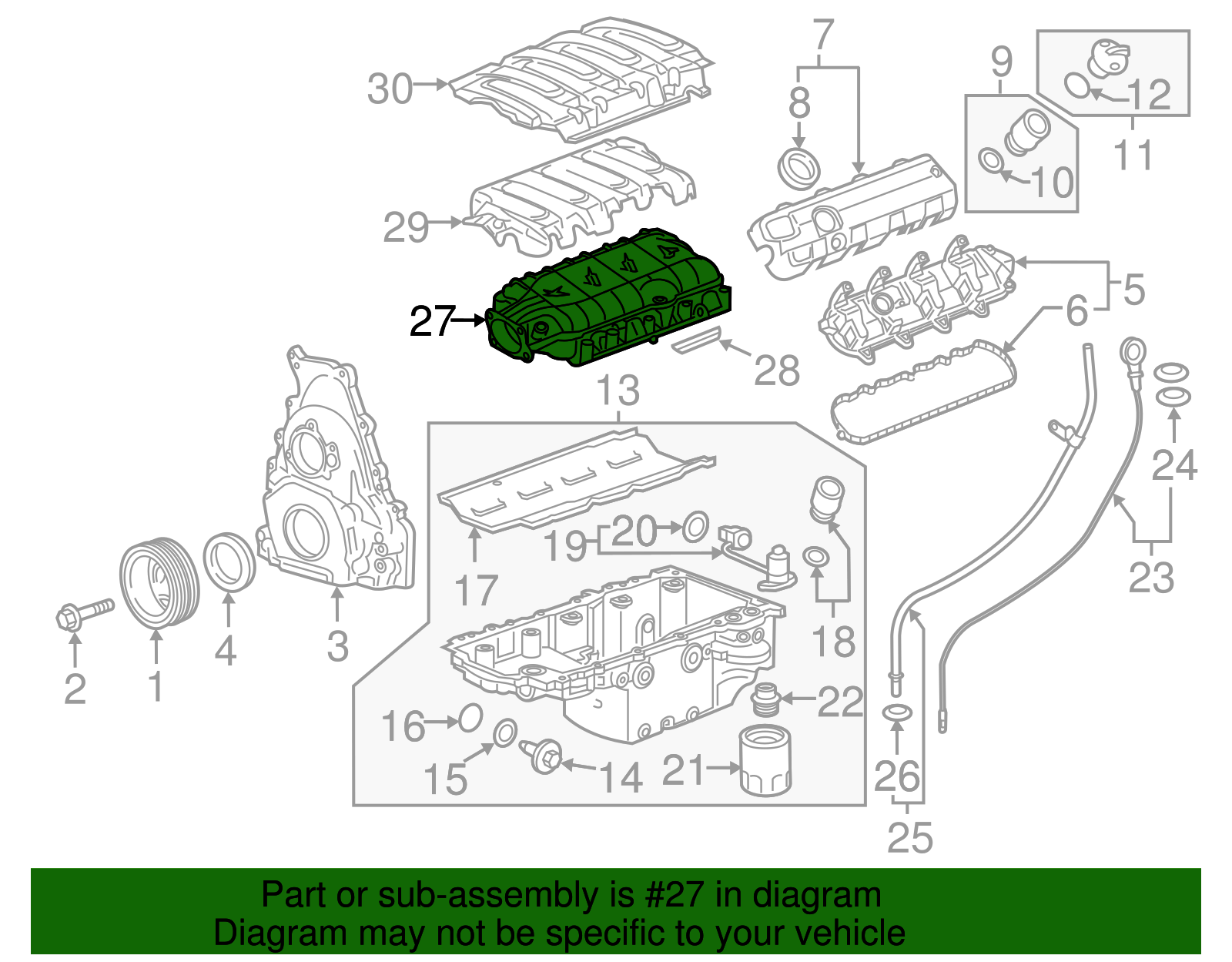OEM GM Intake Manifold Assembly For 2014-2024 Chevrolet - Part No. 12629466 | Karl Kustoms OEM Parts