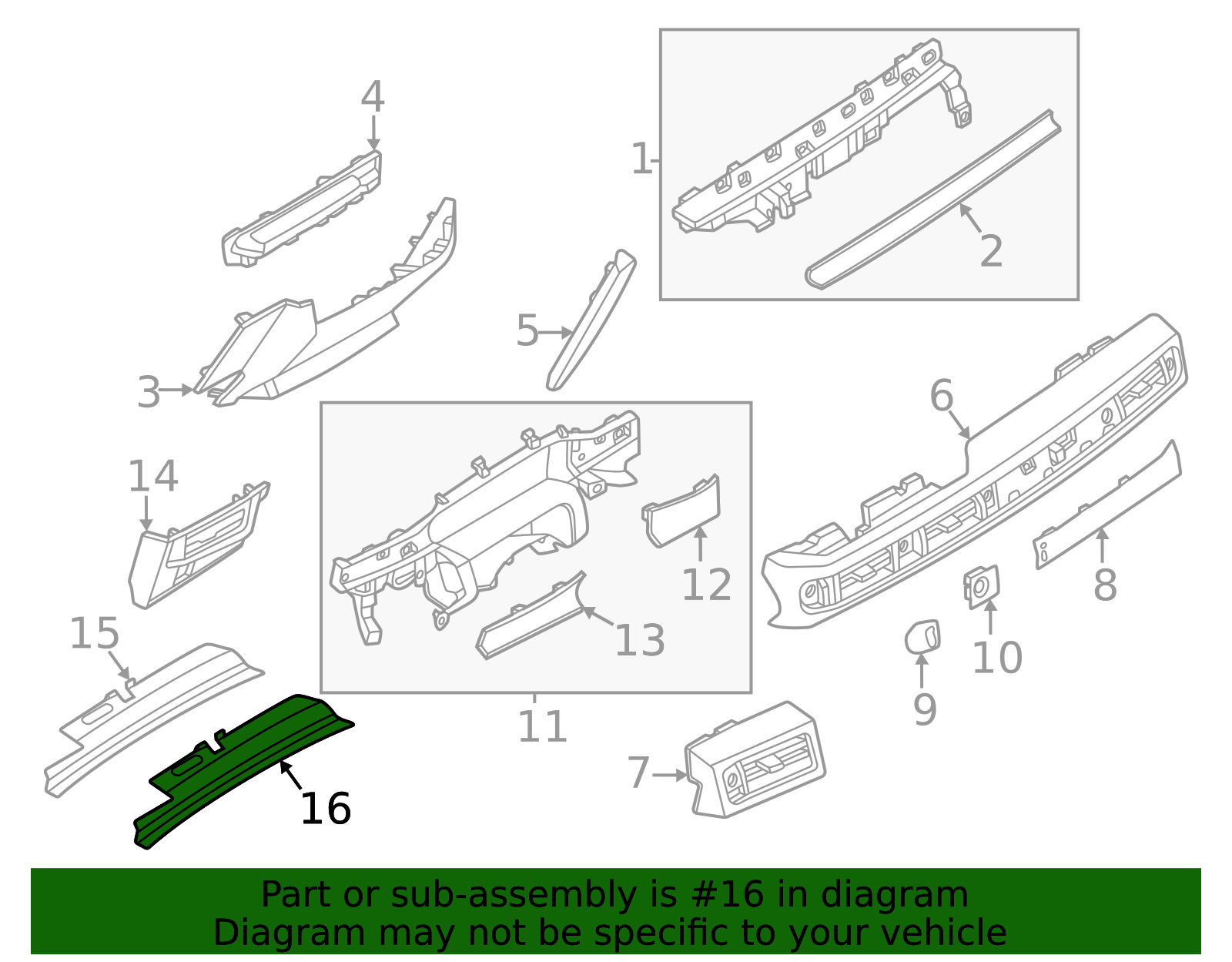2021-2023 Lincoln Nautilus Lower Pad MA1Z-58046A25-CA | Awesome Parts Ford