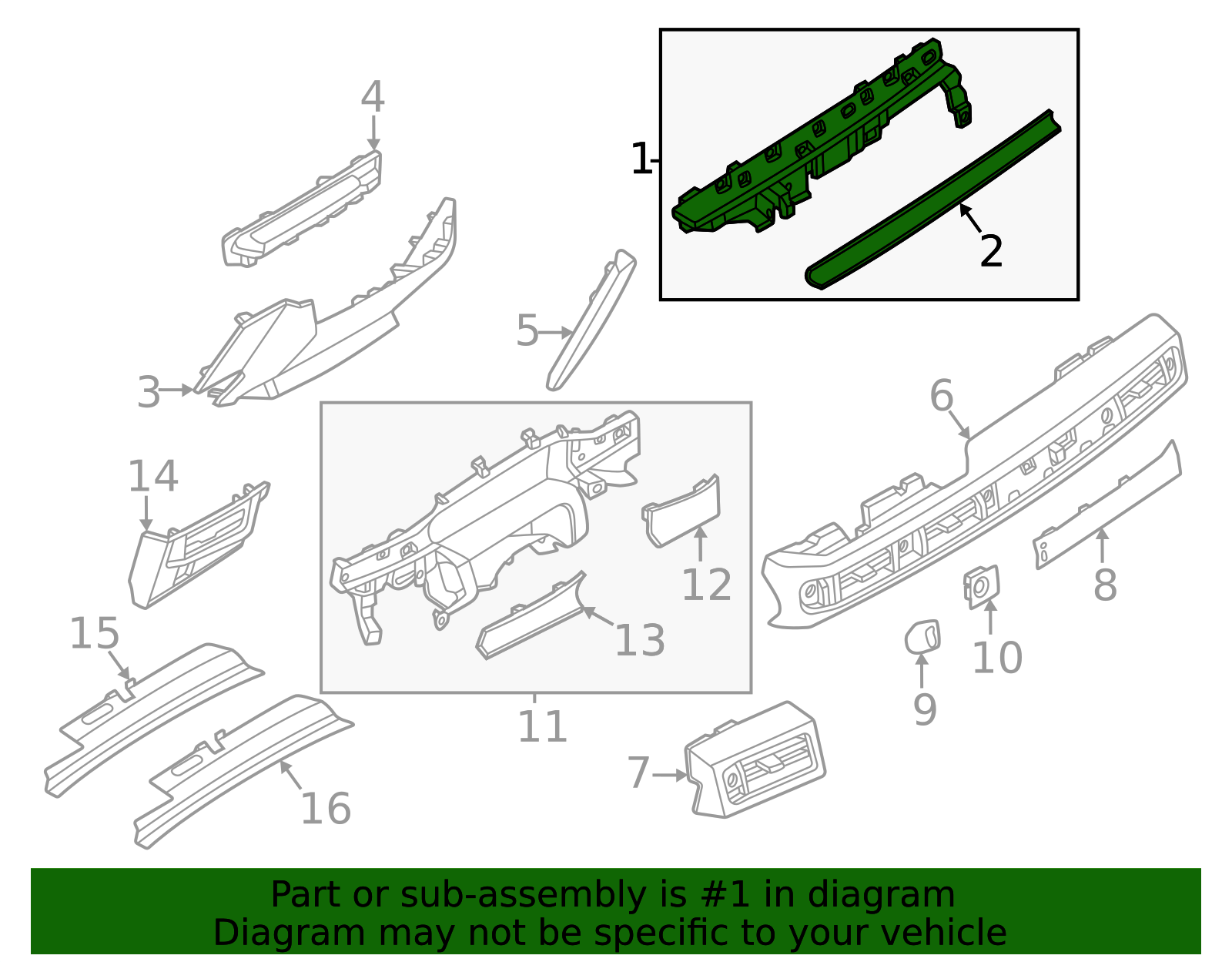 2021-2023 Lincoln Nautilus Front Panel MA1Z-5804338-TA | Ford OEM Parts ...